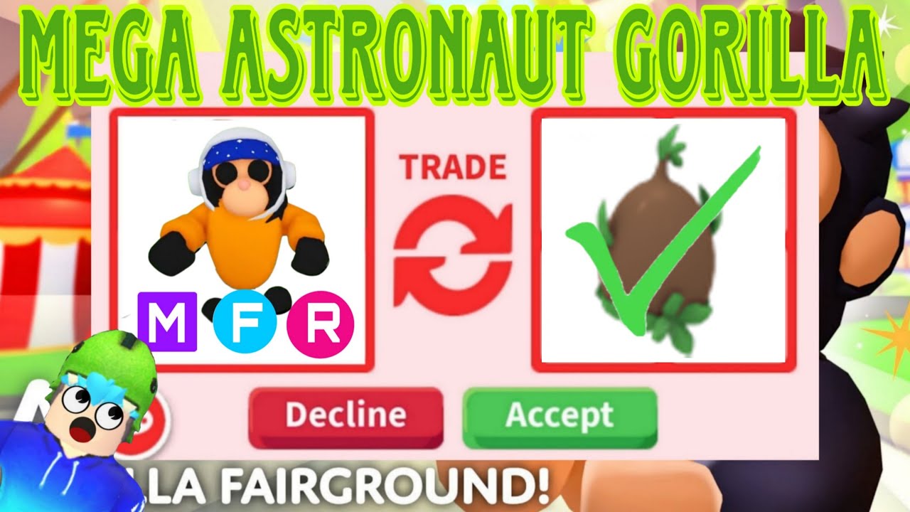 Trading our Mega Astronaut Gorilla In Adopt Me - YouTube