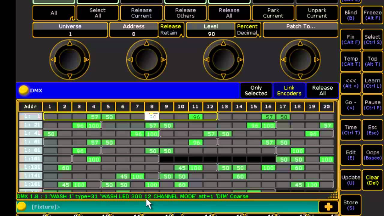 grandMA2 Park dmx channel - YouTube