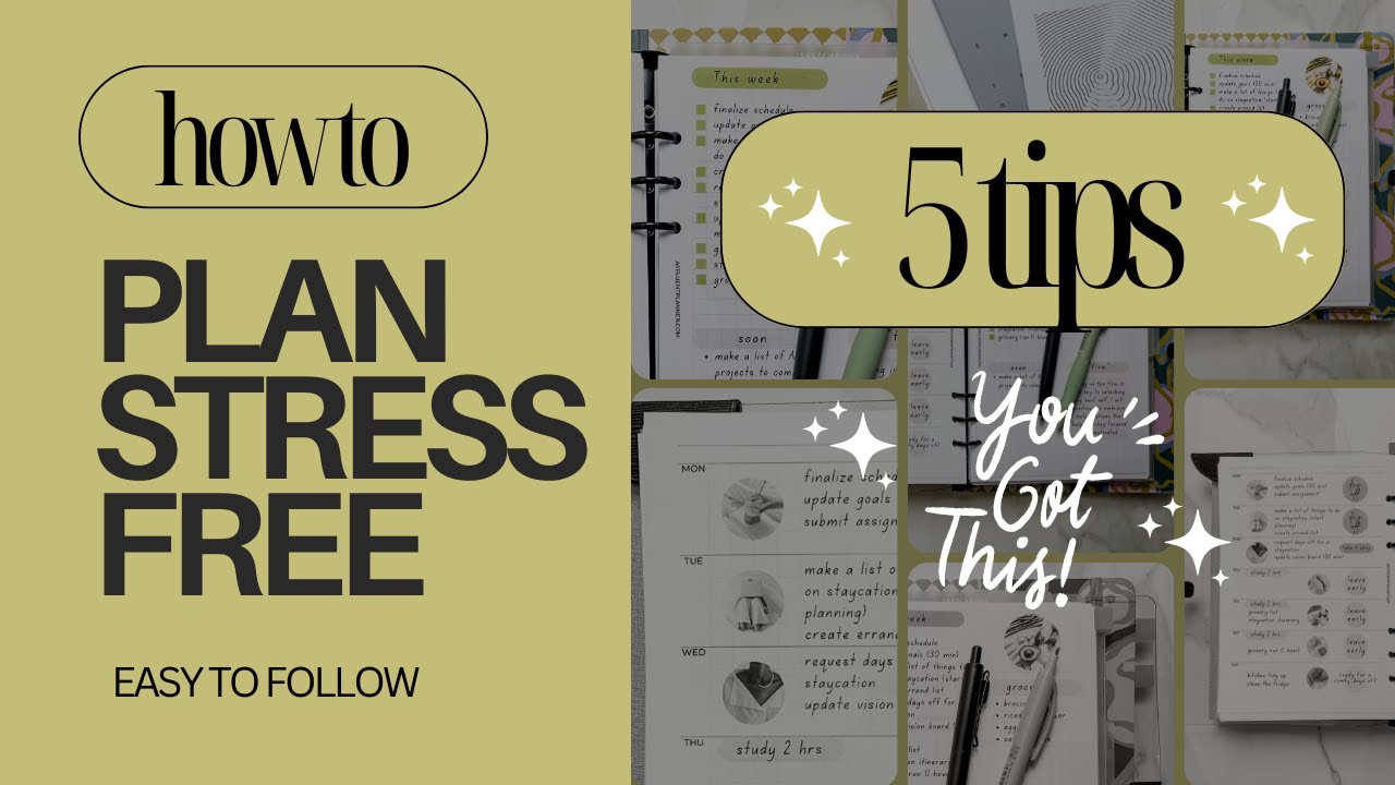 how to plan stress free | planning freebies | a5 planner - YouTube