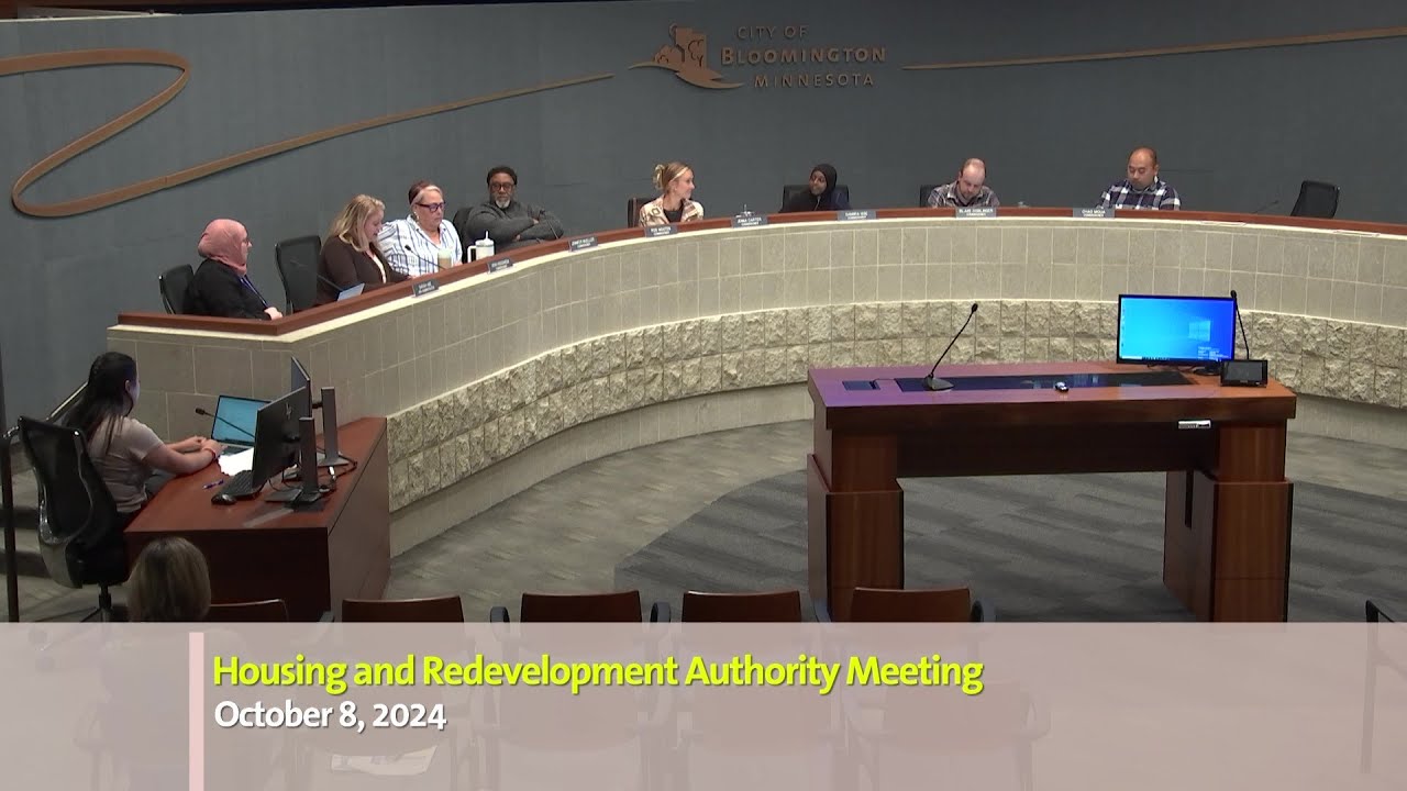 October 8, 2024 Housing and Redevelopment Authority Meeting - YouTube