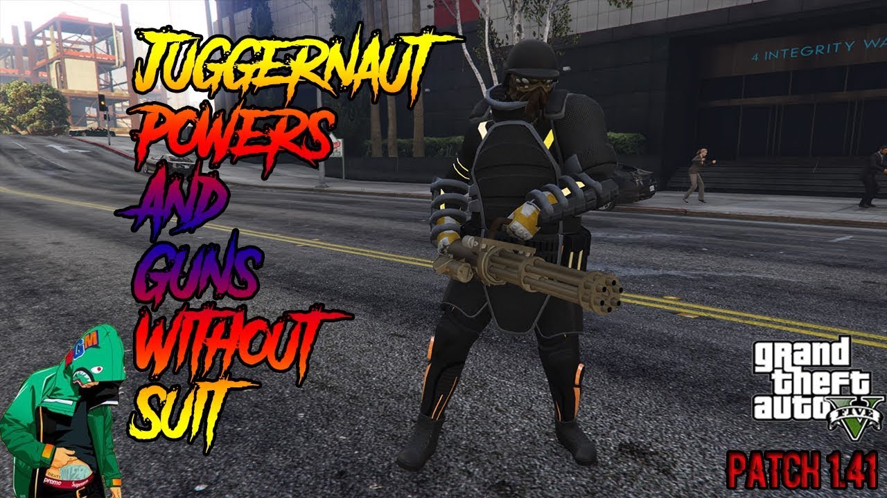 GTAV Online *NEW* Keep Juggernaut Powers And Guns Without Suit 1.41 - YouTube