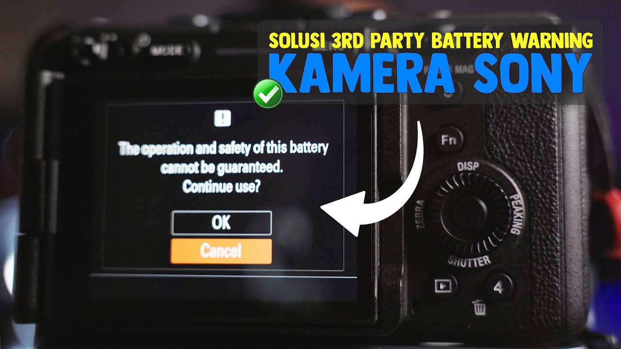 Solusi 3RD PARTY BATTERY SONY CAMERA WARNING - YouTube