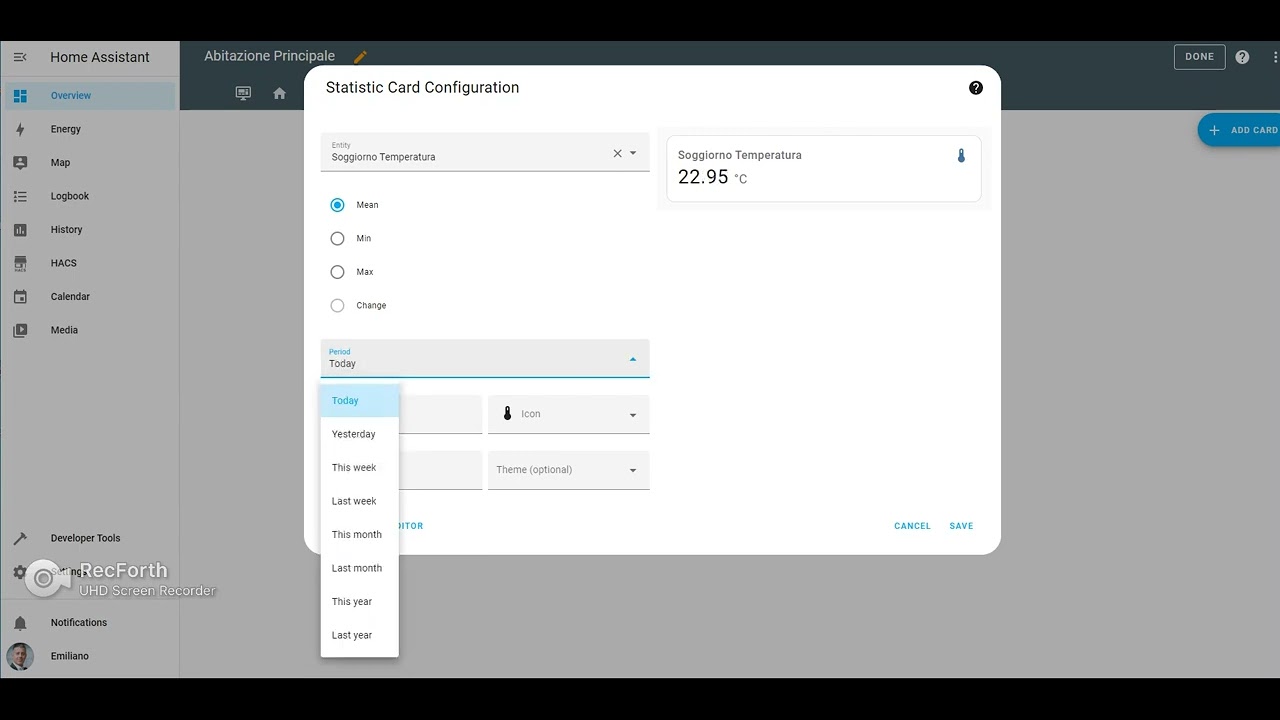 Home Assistant - Let's get to know the Statistic card - YouTube