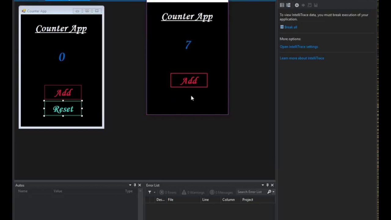 C# WindowForm Application (Counter App) - YouTube