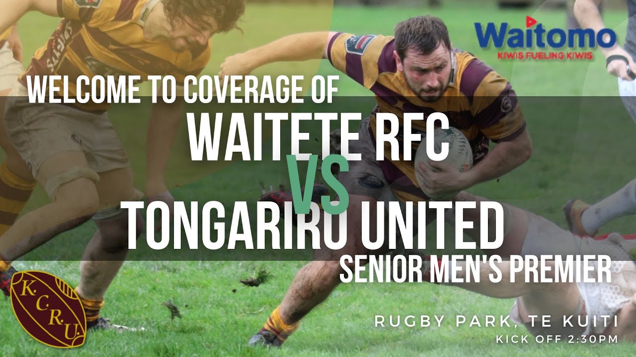KCRU Senior Men's Premier 2023 | Waitete RFC vs Tongariro United - YouTube