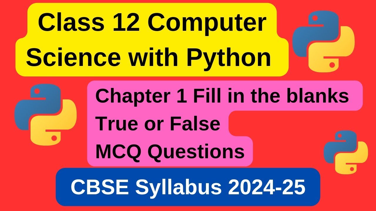 Class 12 Computer Science Chapter 1 Question & Answers | Python ...