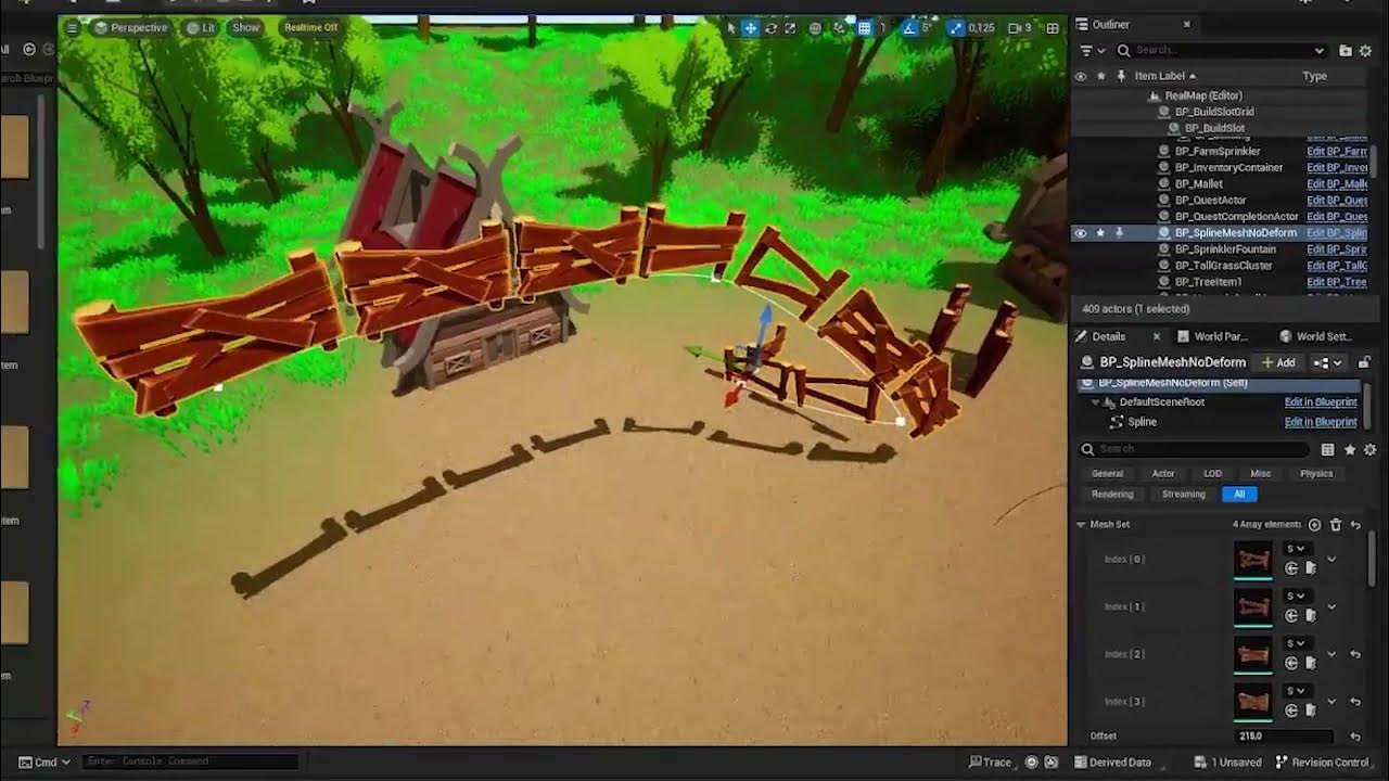 Populating Multiple Different Meshes Along Spline - Unreal Engine 5 Tutorial - YouTube