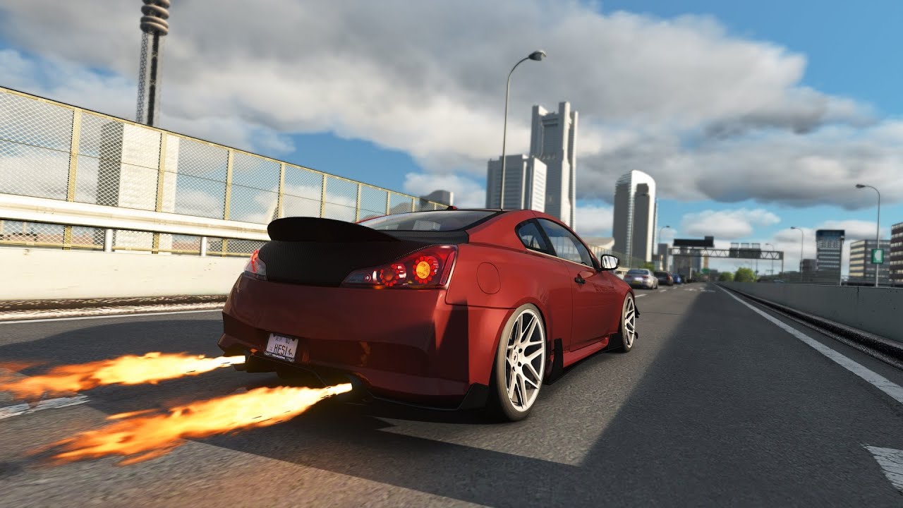 G37 Coupe 2Jz || Cutting Through Traffic || Shutoko Expressway ...