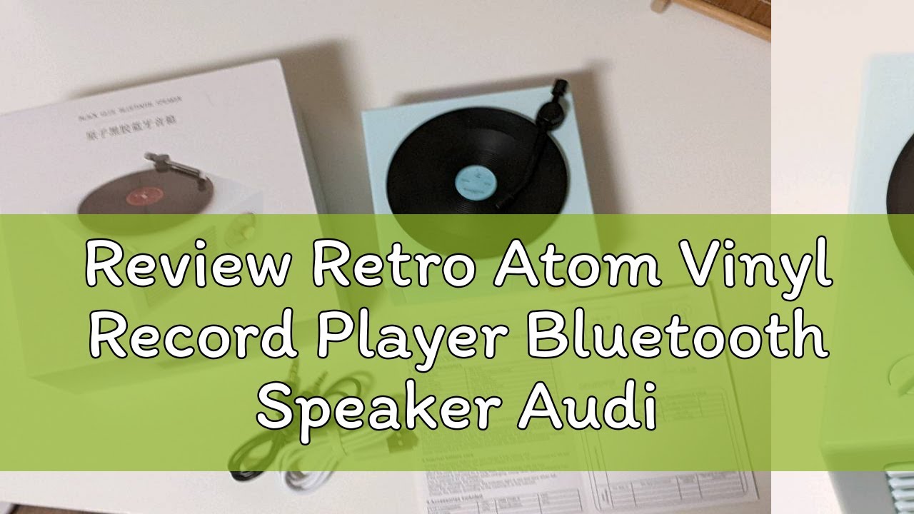 Review Retro Atom Vinyl Record Player Bluetooth Speaker Audio Desktop ...