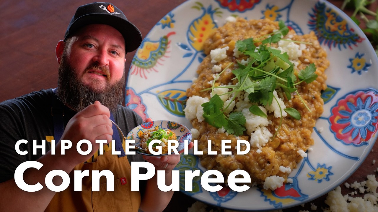 Grilled Corn Purée with Chipotle & Cotija | Smoky, Creamy & Bold - YouTube