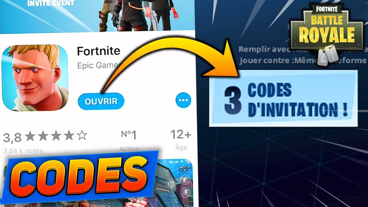 JE VOUS DONNE DES CODES FORTNITE SUR MOBILE ! + GAMEPLAY ! - YouTube