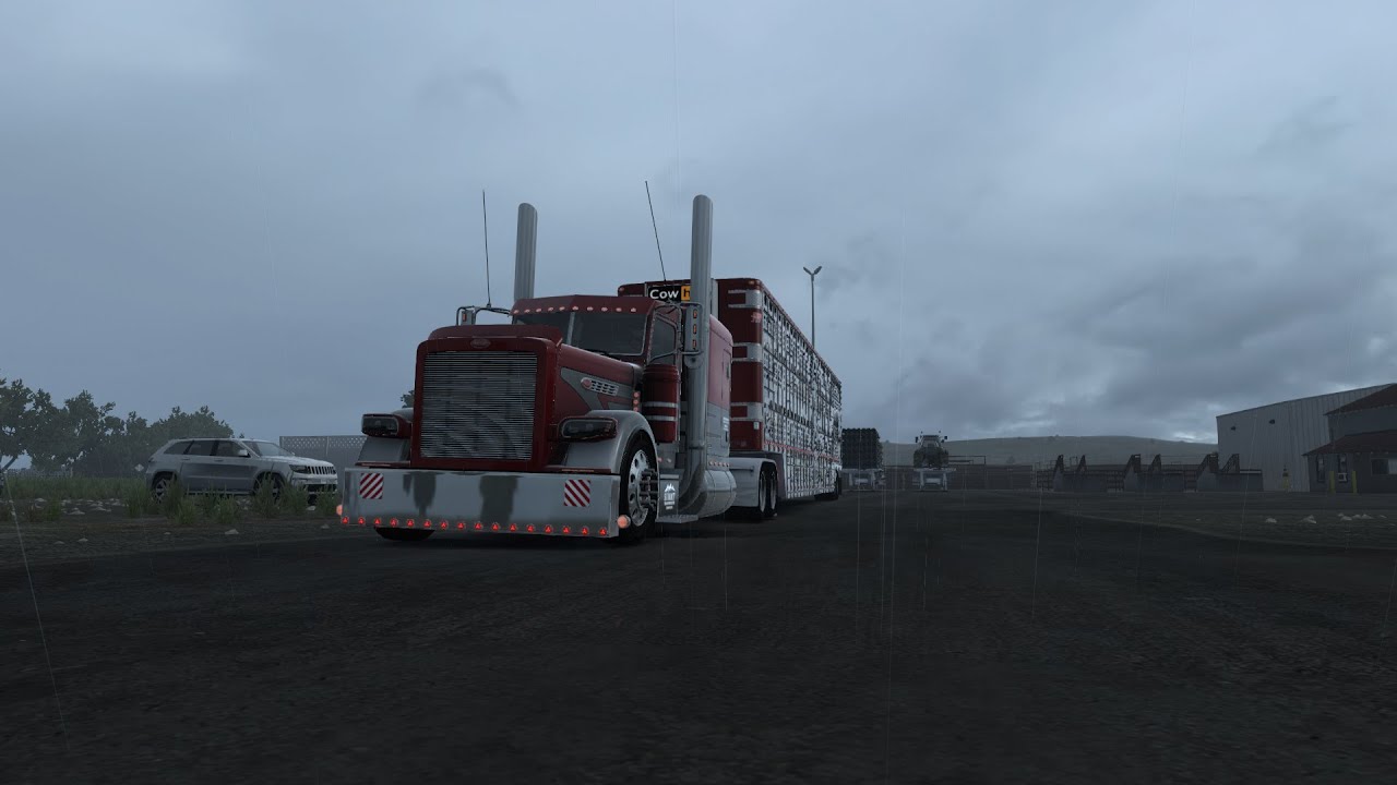 Jon Ruda 389 with B4RT Livestock Trailer Sheep Haul (ATS Mods) - YouTube
