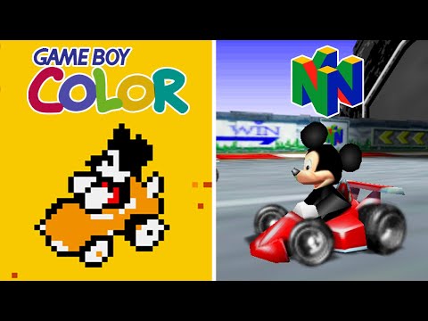 Mickey's Speedway USA (2000) GBC vs N64 | Graphics Comparison!