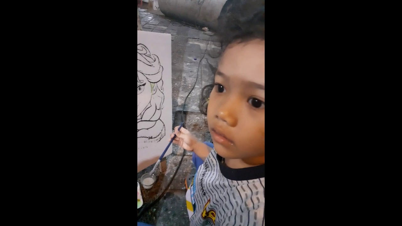 belajar melukis di apron kemayoran - YouTube