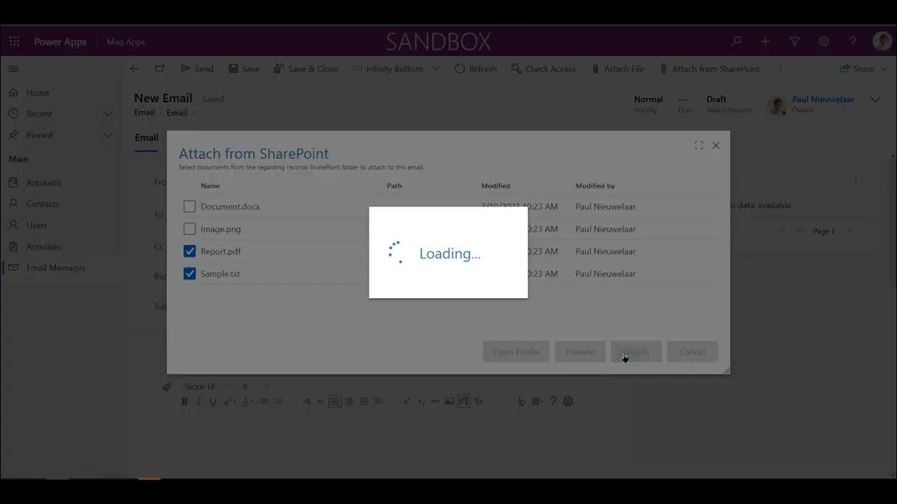 Infinity Buttons: SharePoint Add On - Email Attachment - YouTube