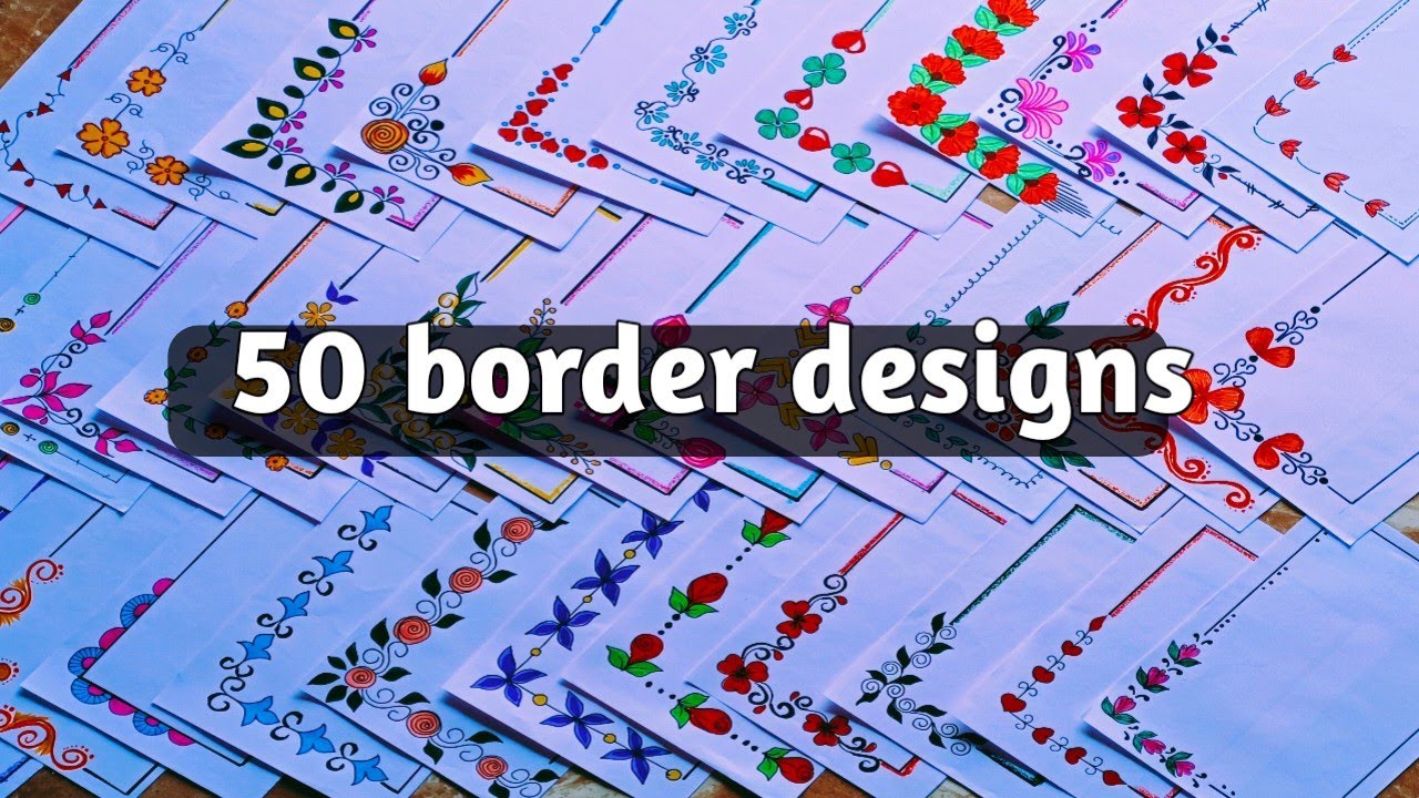 Simple Border Designs /50 Border Designs /Project Work Designs /Front ...