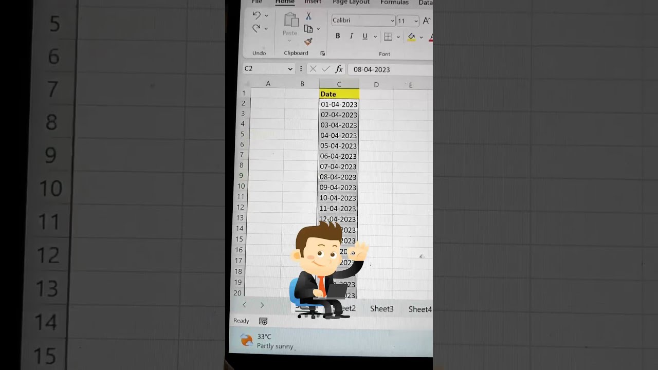 Generate Series For Date In Excel Learn Excel In Hindi shorts Generate Series For Date In Excel Learn Excel In Hindi shorts