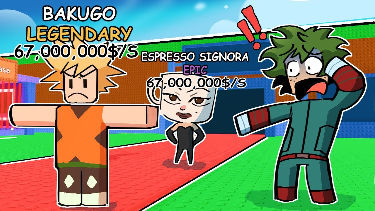 MHA Voice Actors Play MODDED Steal a Brainrot (100x Luck) in Roblox ...