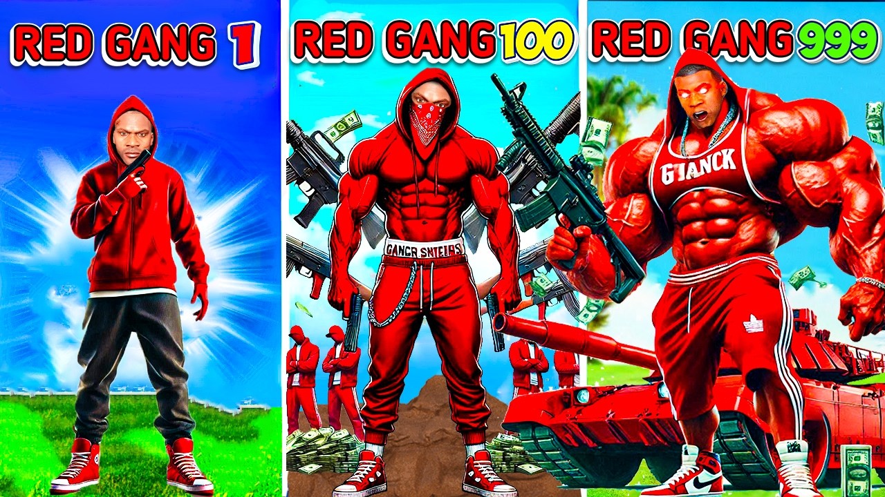 Franklin Upgrading Biggest Red Gang In GTA V ! | Franklin Green Gang VS ...