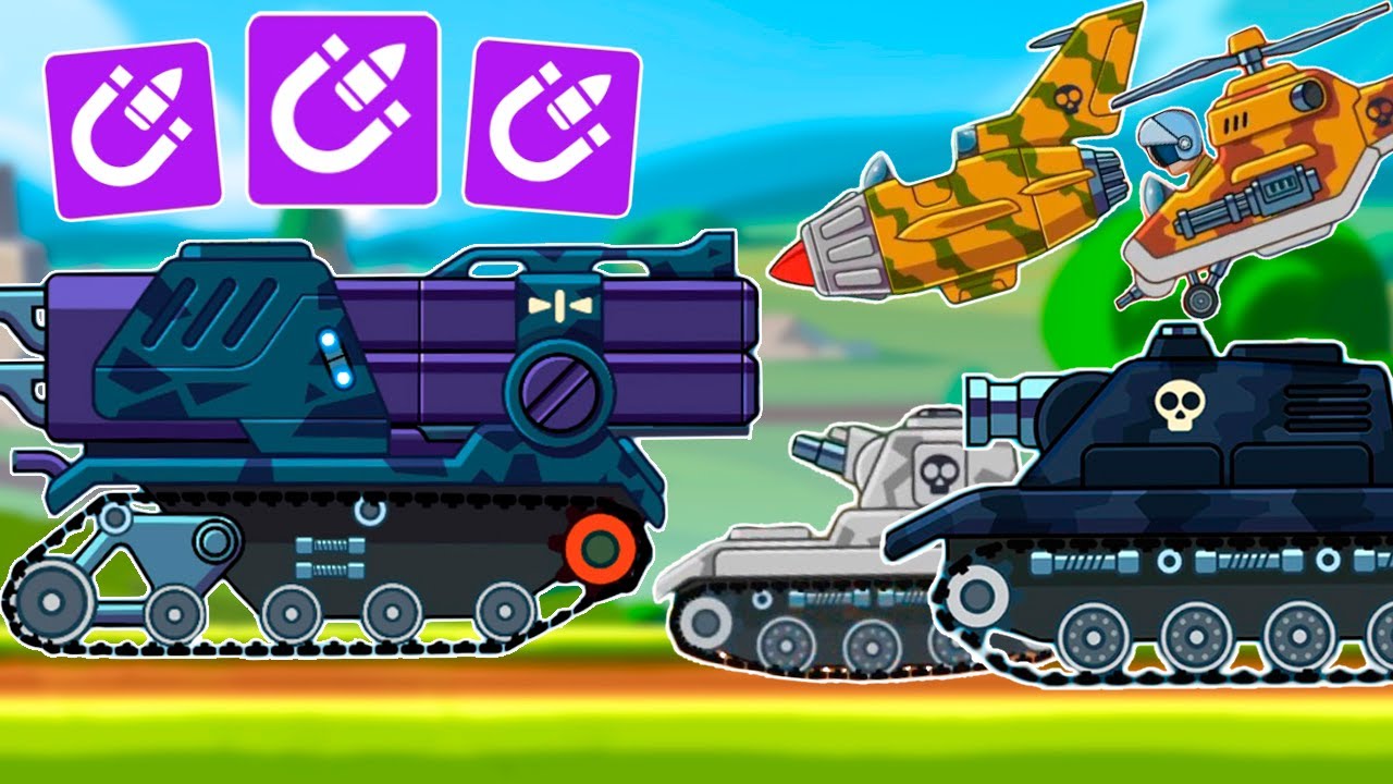 TANK BUCK and MAGNETIC BULLET VS ALL TANKS in Hills of Steel. Tank Boss ...