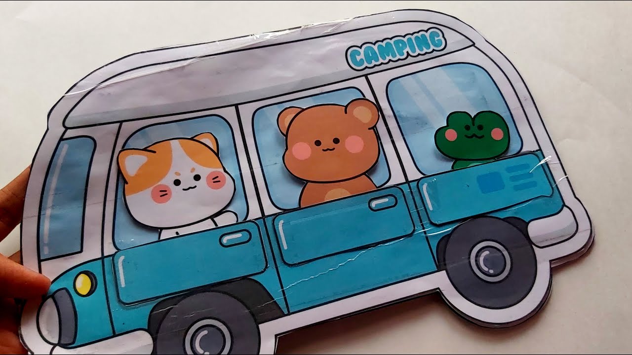 Camping trip van squishy book /diy squishy book😃 - YouTube