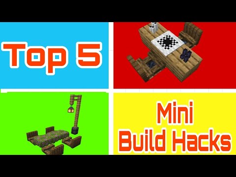 Top 5 Mini Build Hacks in Minecraft #minecraft #gaming #technogamerz # ...
