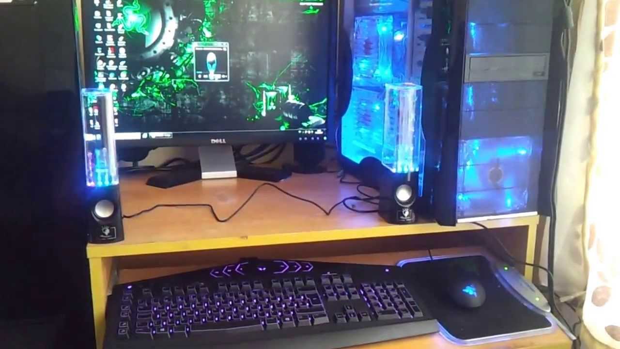 Alienware tactx keyboard w/ lighting effect - YouTube