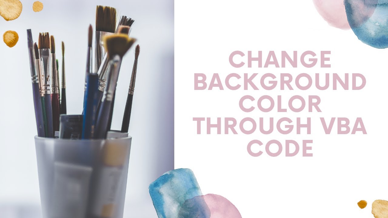 Macro VBA Code To Change Background Colour Excel Hacks YouTube Macro VBA Code To Change Background Colour Excel Hacks YouTube