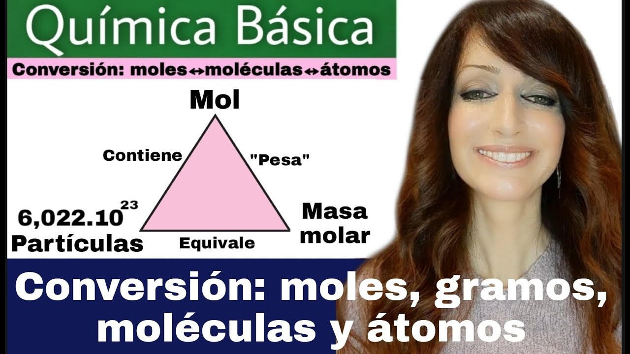 CONVERSIÓN de MOLES, MOLÉCULAS, GRAMOS Y ÁTOMOS - YouTube