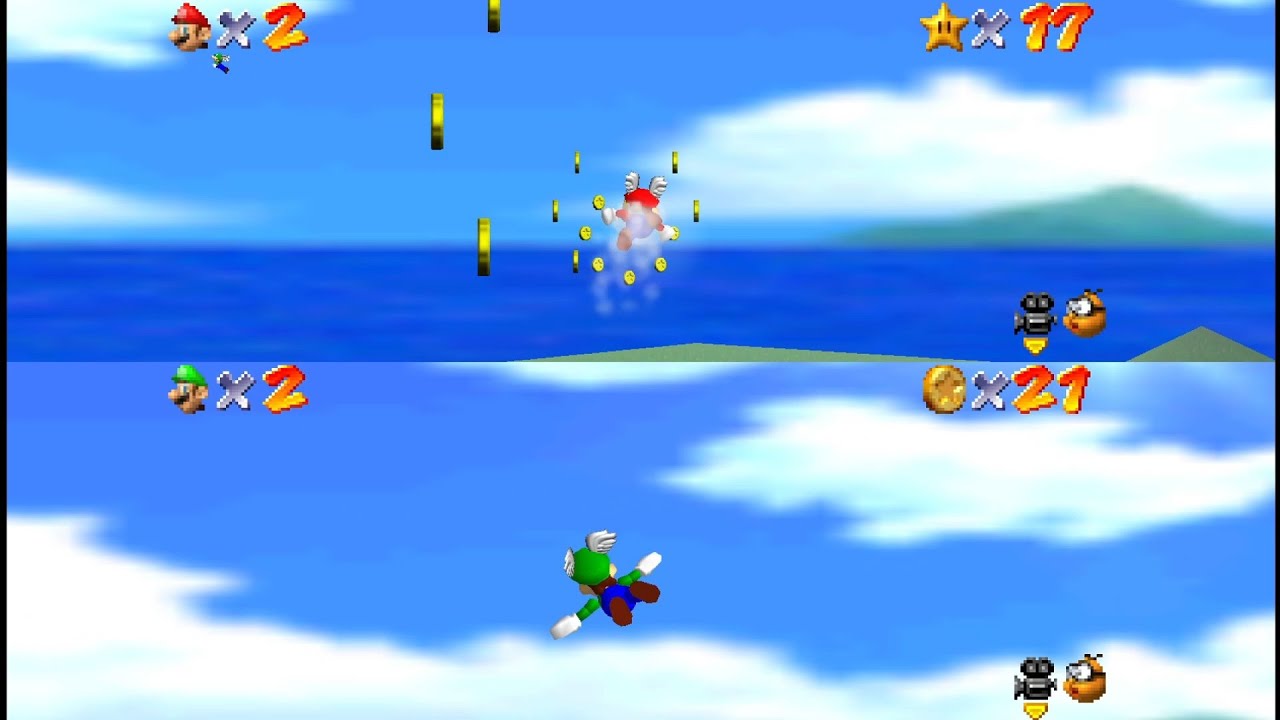 Super Mario 64 Co-op! - Mario Wings to the Sky - YouTube