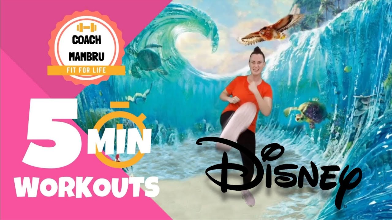 5 Minute Disney Workout - Coach Mambru, PE at Home - YouTube