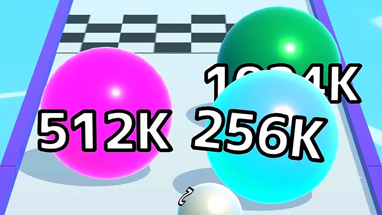 Ball Run Infinity Number Up To (128M, 256M, 512M, 1024M) ! All Levels ...