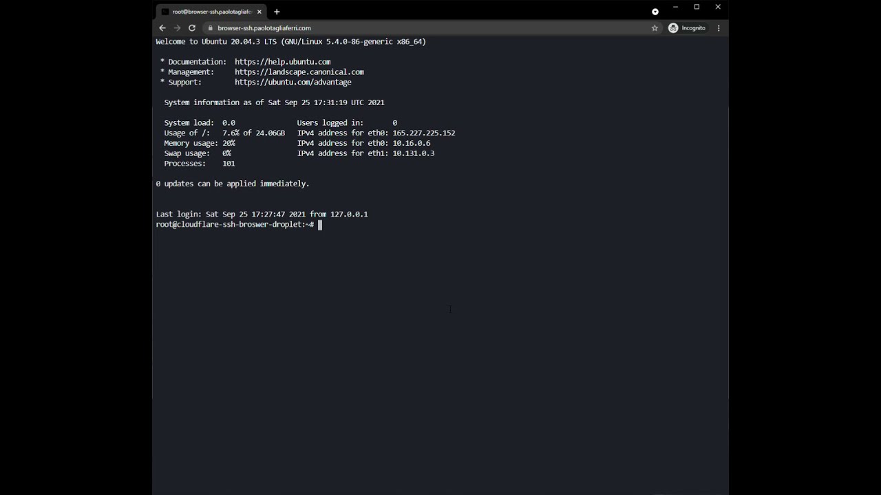 Cloudflare Access In Browser Ssh Youtube