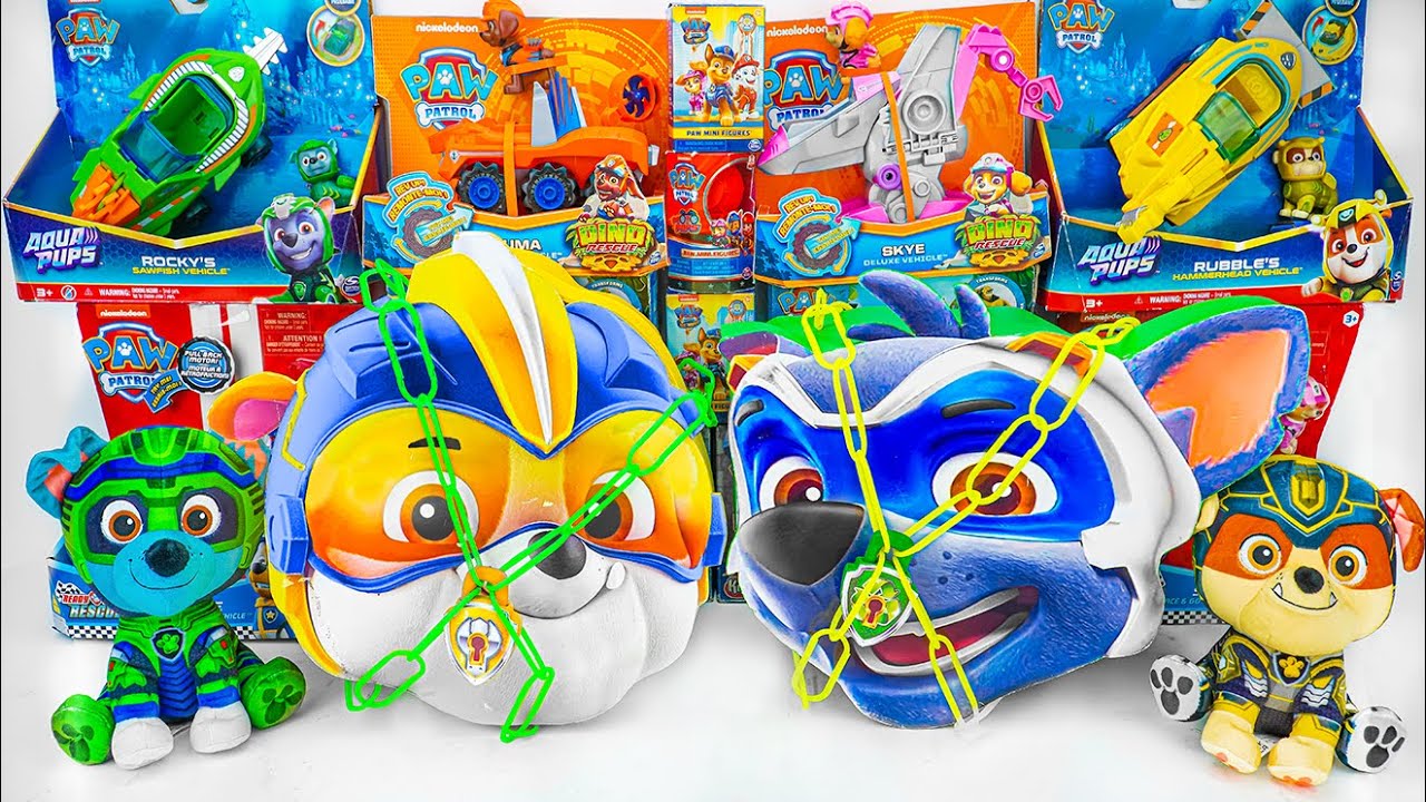 Paw Patrol Collection Unboxing Review ASMR | Mystery Rocky Box, Rubble ...