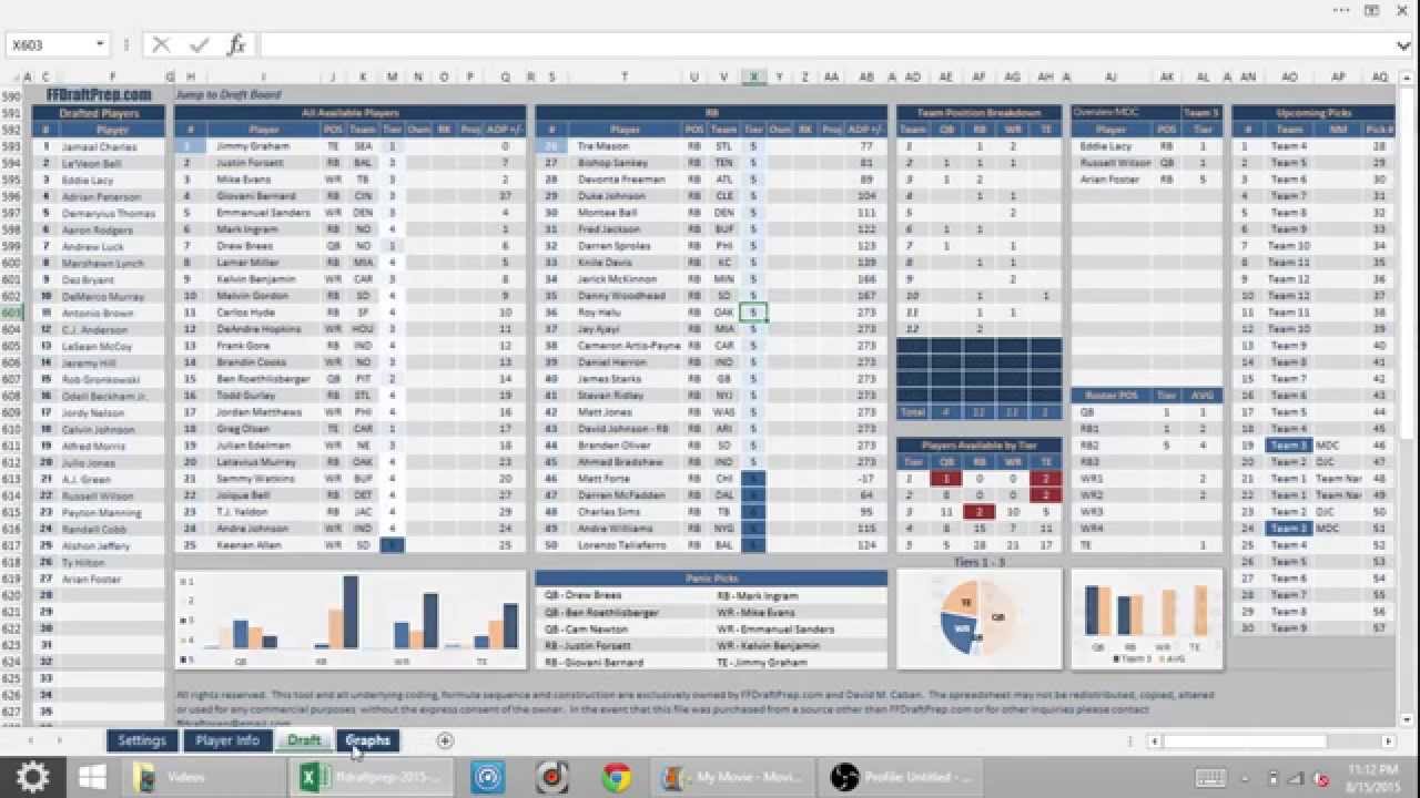 2015 Draft Dashboard - YouTube