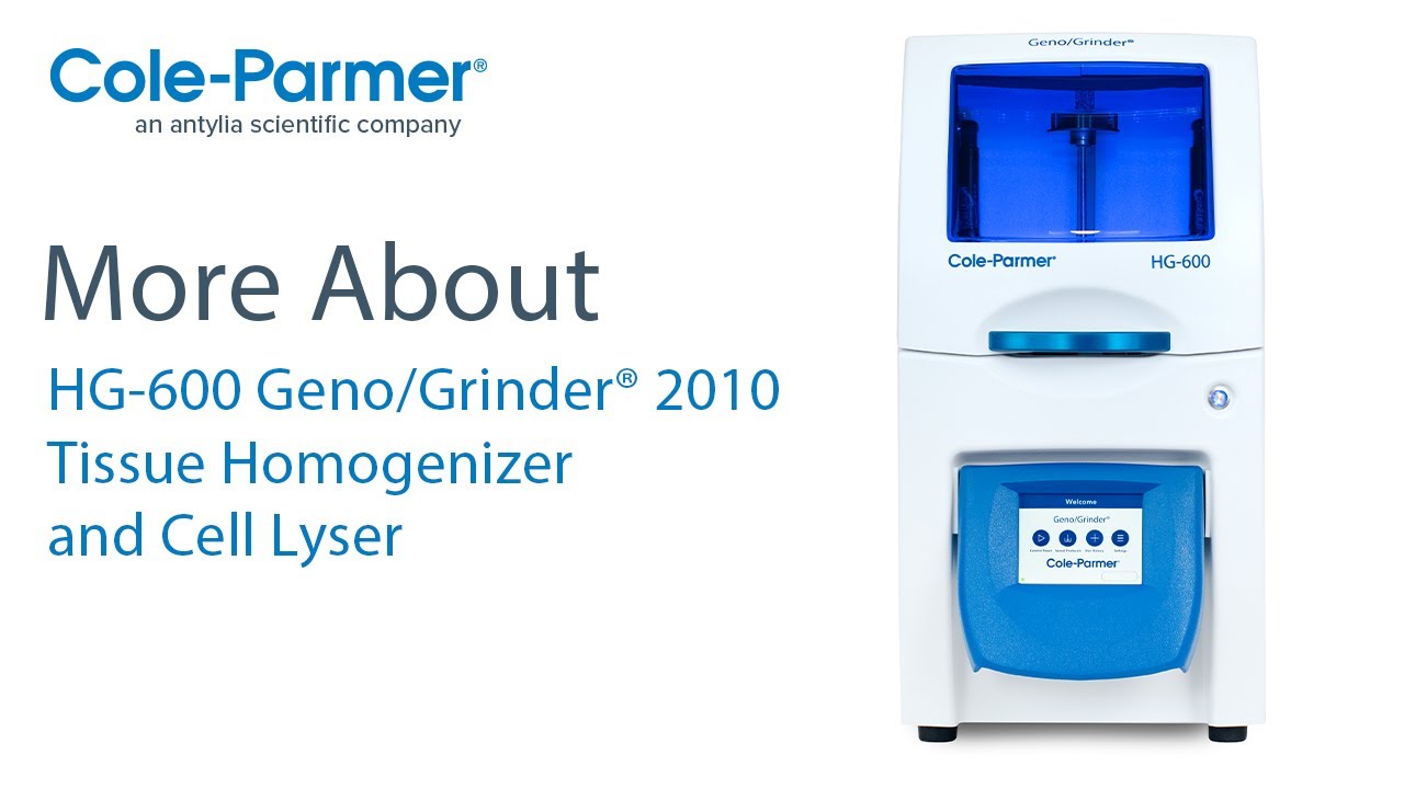HG-600 Geno/Grinder® 2010 - Tissue Homogenizer and Cell Lyser - YouTube