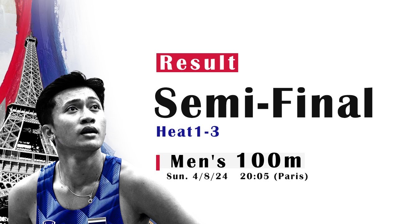 Result Semi Final | 🥇 Men's 100m - Puripol Boonson 10.14s | Olympic ...