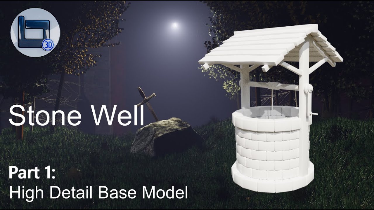 Stone Well: Part 1 - High Detail Base Model (Blender) - YouTube