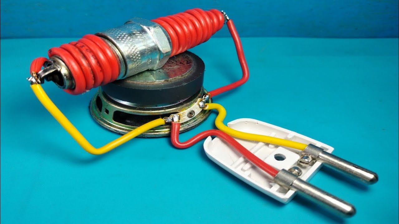 Big spark plug and spk megnet with 230 volt free electricity for ...
