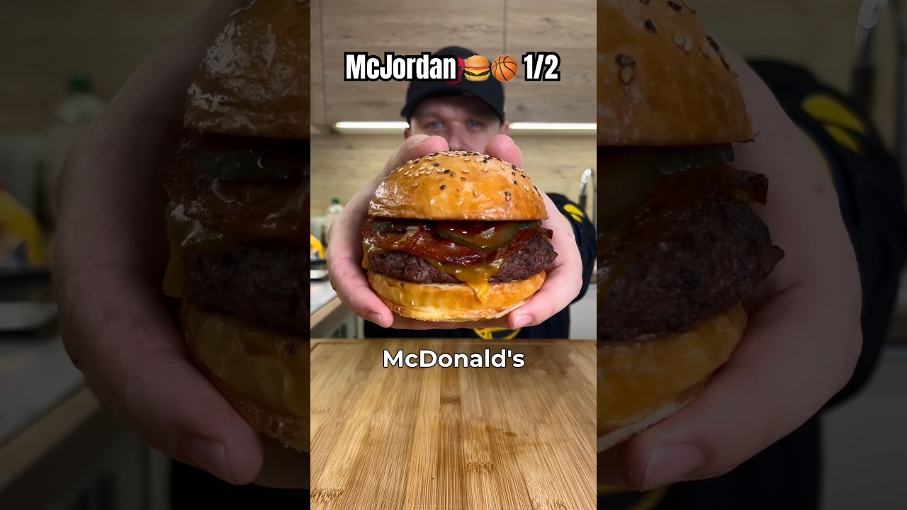 Burger Micheala Jordana🍔 McJordan Special🏀 przepis w opisie - YouTube