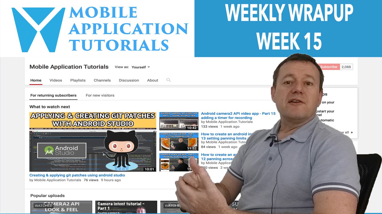 Mobile application tutorials weekly wrap-up - week 15 - YouTube
