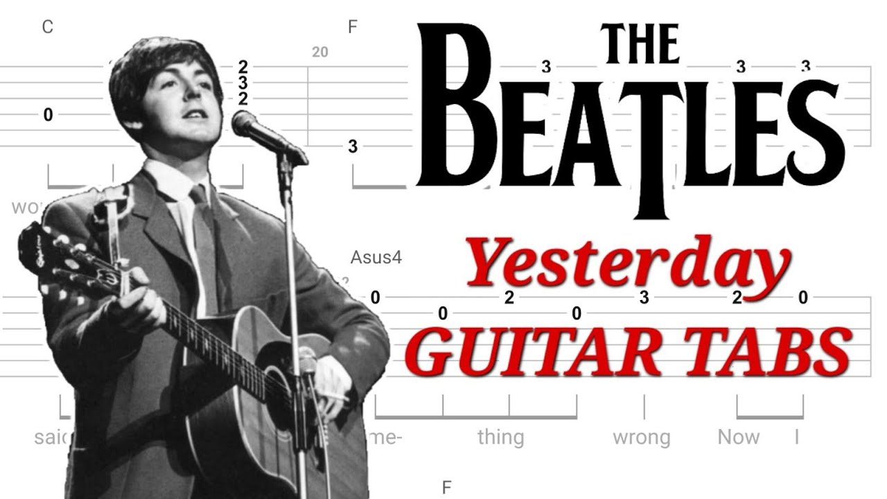 The Beatles - Yesterday GUITAR TABS | Cover | Tutorial | Lesson - YouTube