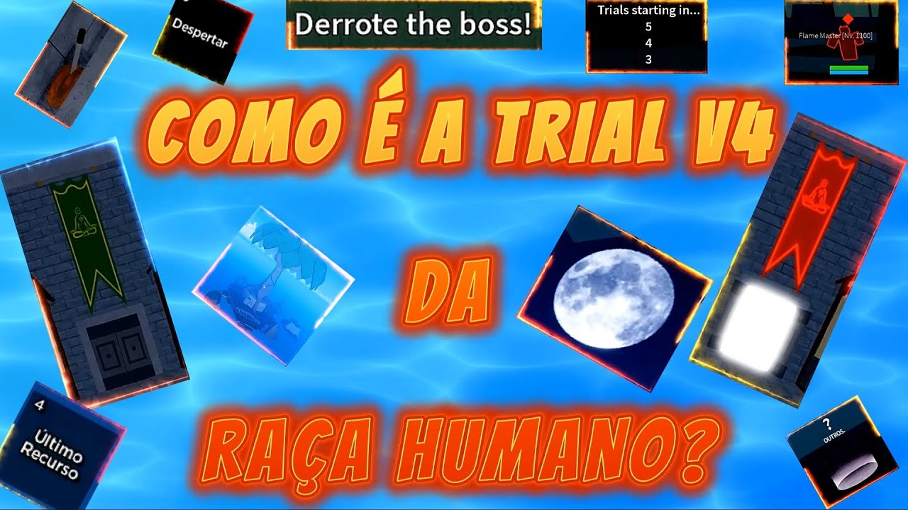 COMO É A TRIAL V4 DA RAÇA HUMAN NO BLOX FRUITS? - YouTube