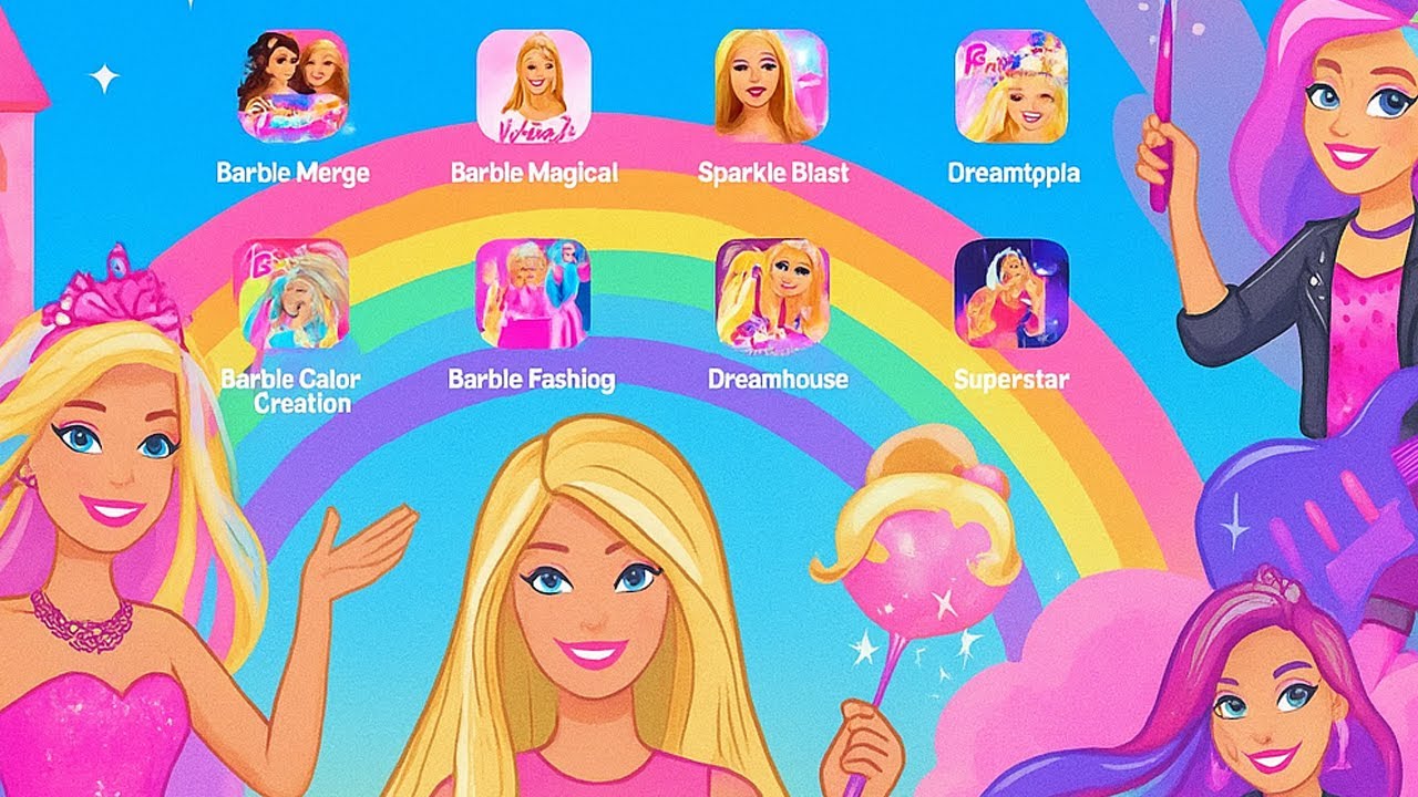 Barbie: Merge Mystery,Magical Fashion,Sparkle Blast,Dreamtopia,Color ...