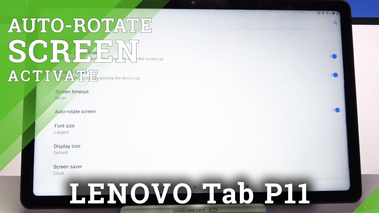 How to Turn On Auto Rotate Screen in LENOVO Tab P11 – Enable Rotation ...