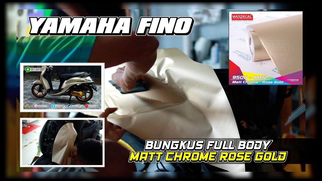 Motor Yamaha FINO ROSE GOLD || MAXDECAL || Bungkus Full Body ...