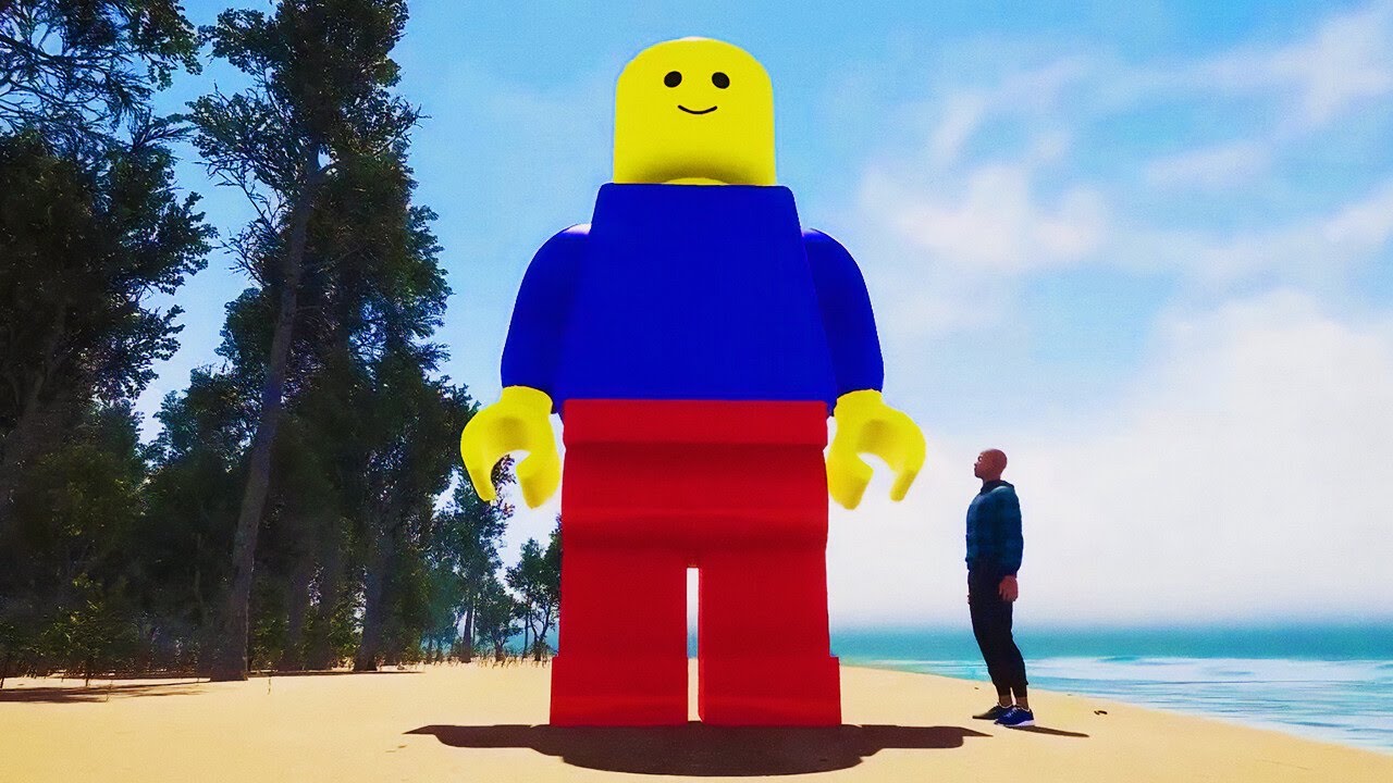 Lego Man On Beach