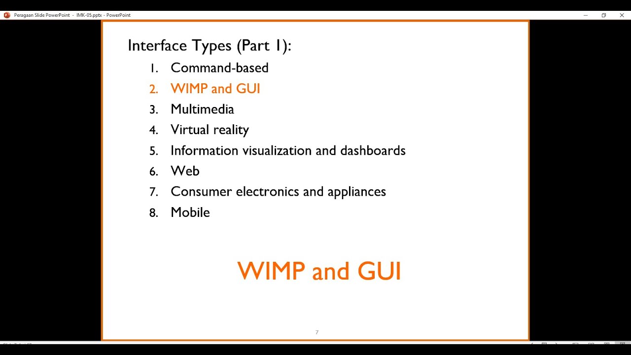 Interface (1): 2 - WIMP & GUI - YouTube