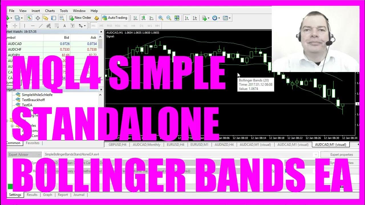 MQL4 TUTORIAL - SIMPLE STANDALONE BOLLINGER BANDS EA - YouTube