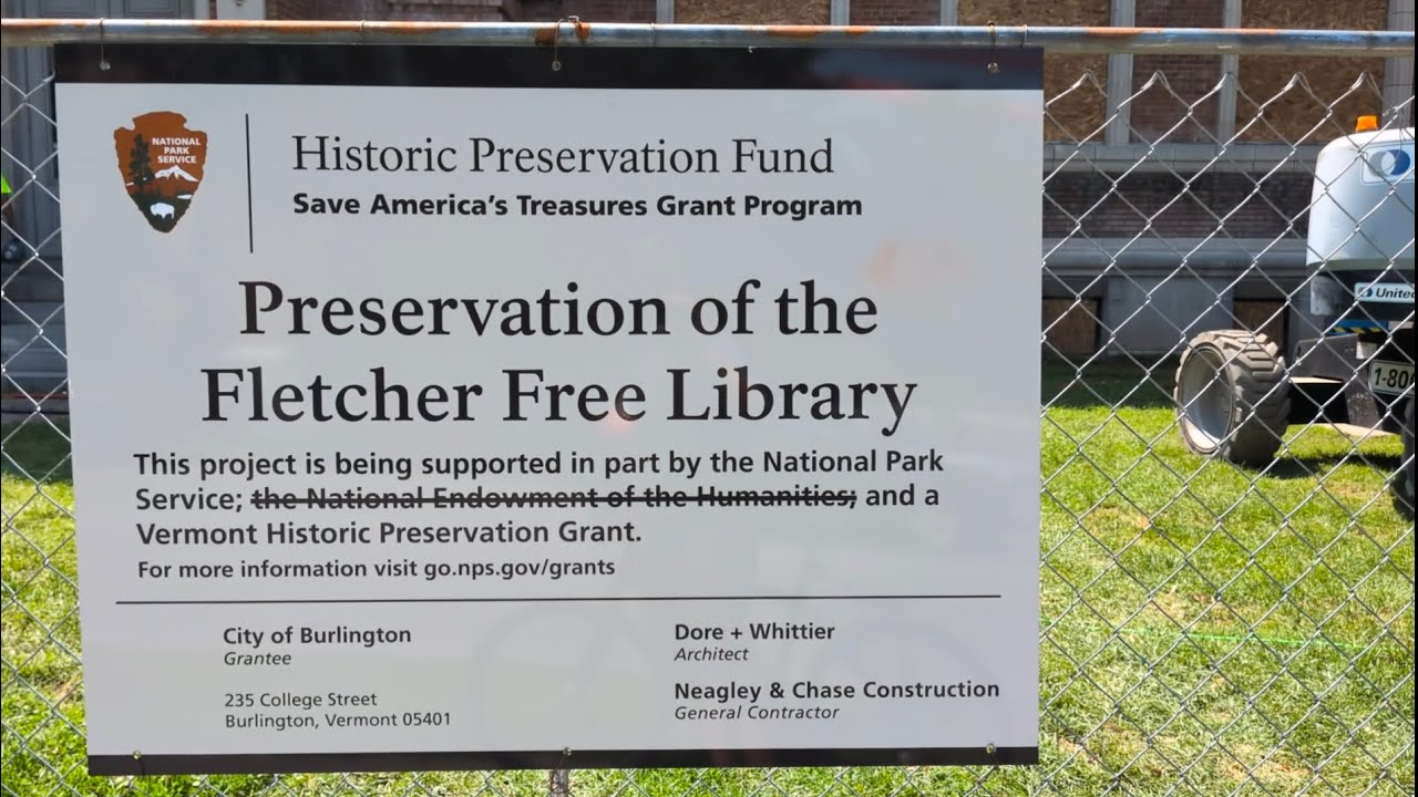 Construction Continues outside Fletcher Free Library on College St ...